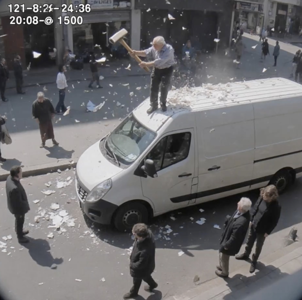 I had no idea who he was. He just climbed on my van and started - usnews